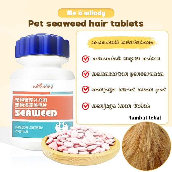 Jual Vitamin Bulu Kucing Anti-Rontok, Cegah Jamur & Scabies, 180 tablet ...