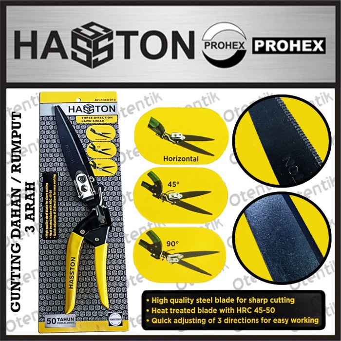 Jual HASSTON GUNTING 3 ARAH - GUNTING RUMPUT DAHAN DAUN RANTING TAJAM ...