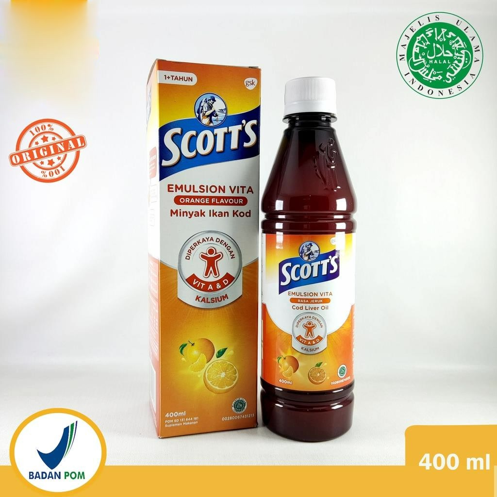 Jual SCOTT'S EMULSION VITA (RASA JERUK dan ORIGINAL , 400 ml) /SCOTTS ...