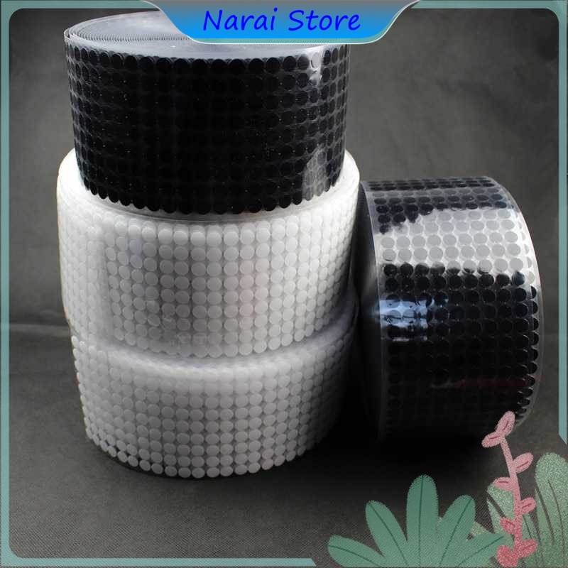 Jual NIKTO Tape Lakban Dot Velcro Hook & Loop Magic Sticker 450 Pairs ...