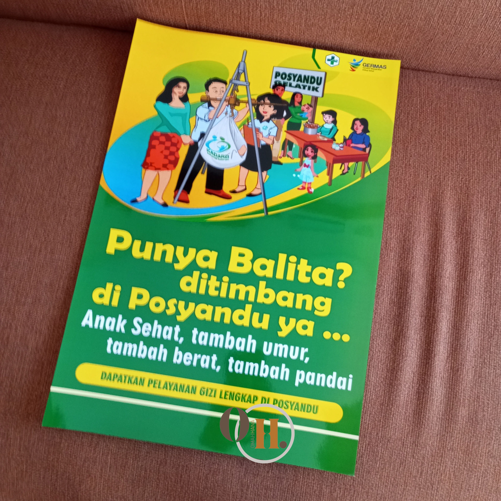 Jual Poster menimbang balita di posyandu - Poster anak sehat - Cegah ...