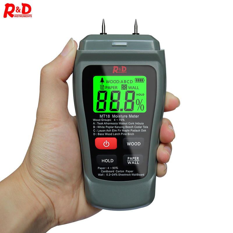 Jual R&D MT-18 Wood Moisture Meter Paper Humidity Tester Wall ...