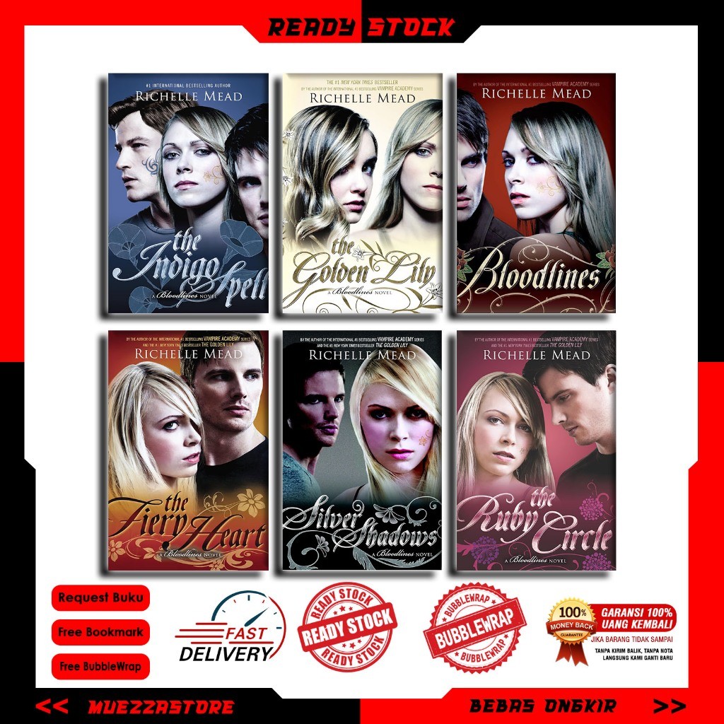 Jual Bloodlines (6 book series) by Richelle Mead (English/Indonesia ...