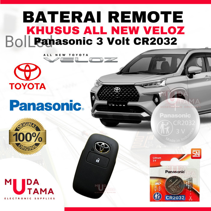 Jual BATERAI REMOTE TOYOTA ALL NEW VELOZ ORIGINAL PANASONIC CR2032 ...
