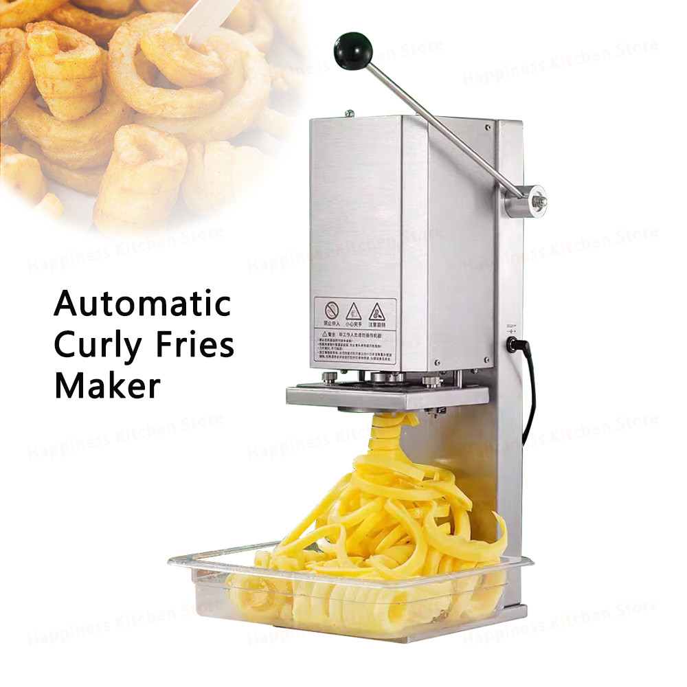 Jual Commercial Electric French Fries Machine Automatic Curly Fries ...