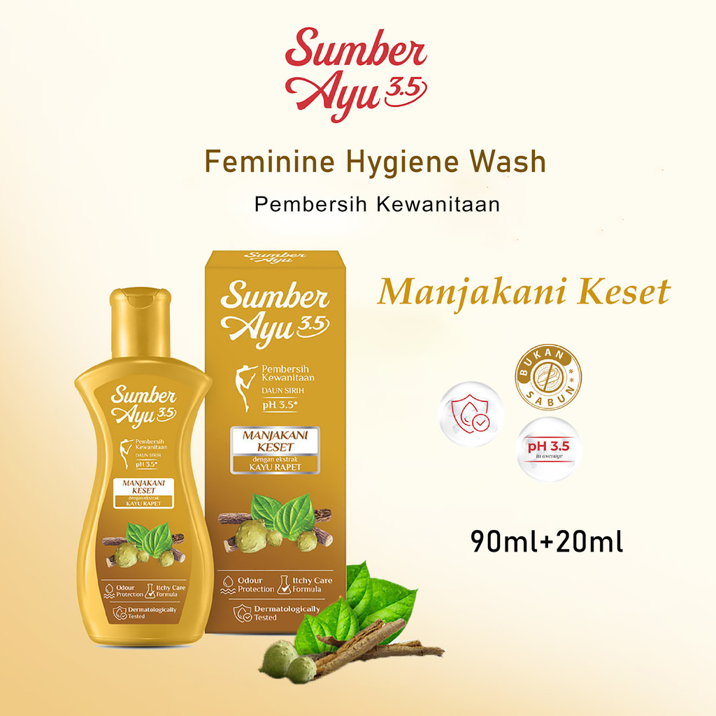 Jual Sumber Ayu Feminine Hygiene Wash Manjakani Keset 90ml+20ml | Shopee Indonesia