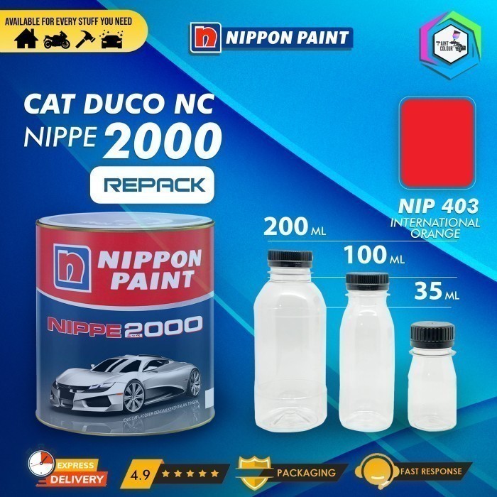 Jual Cat Duco Nippon Paint Nippe 2000 - 403 International Orange - 1 L | Shopee Indonesia