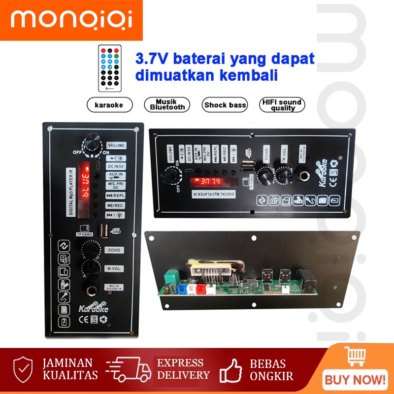 Jual MONQIQI 3.7V Amplifier Papan Modul Bluetooth Square Dance Speaker Mendukung Bluetooth Aux ...