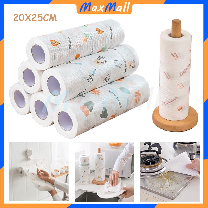Jual KAIN LAP DAPUR ROLL 20X25CM 50 LEMBAR TISU GULUNG ROLL LAZY WIPES ...