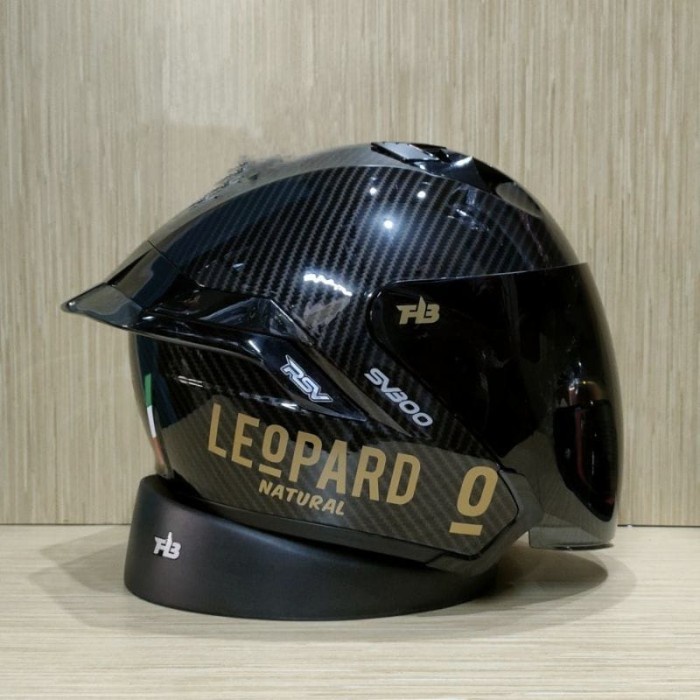 Jual Helm Half Face RSV SV300 Carbon Paket Ganteng Leopard Original ...