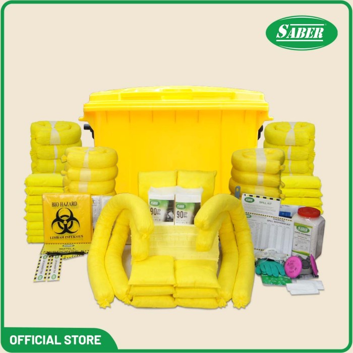 Jual SABER CHEMICAL SPILL RESPONSE KIT WHEELIE BIN 660 LITER - SC660-SK ...