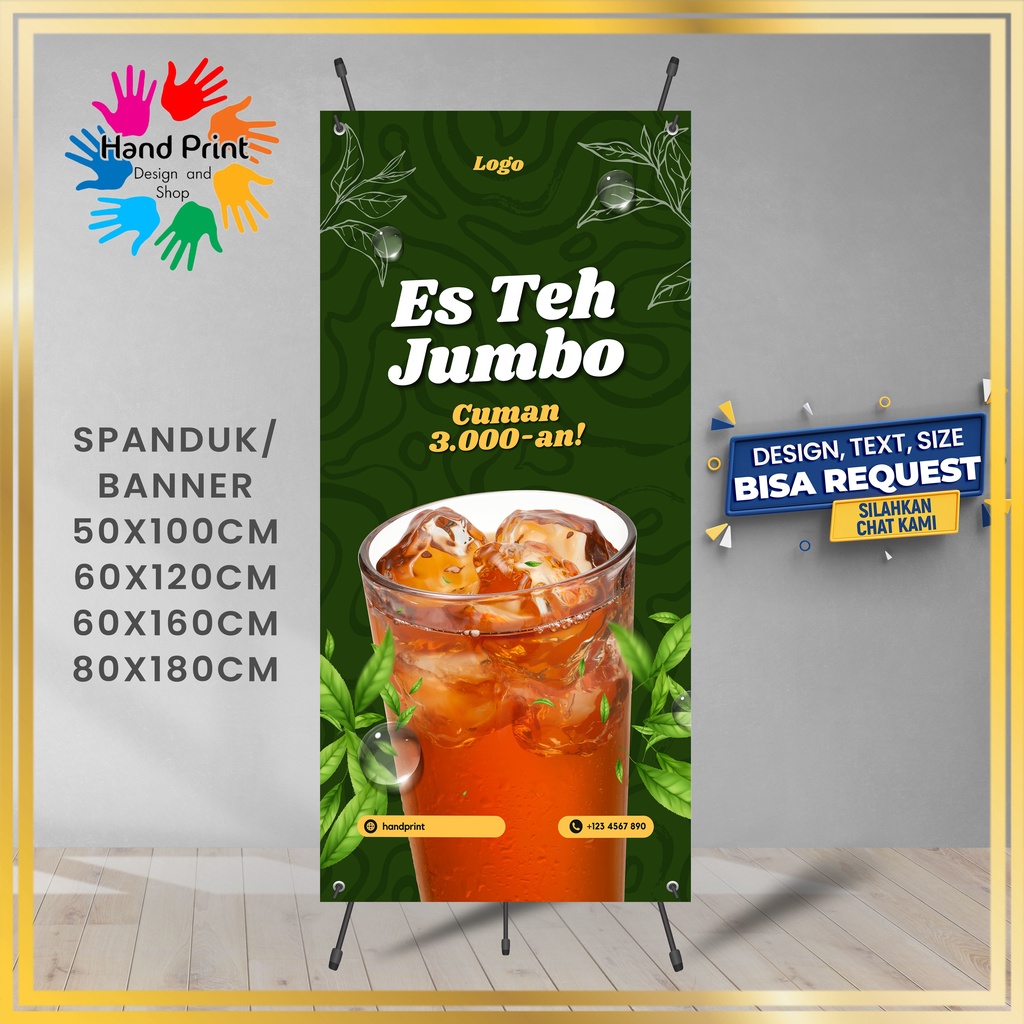 Jual SPANDUK / BANNER Minuman Es Teh Manis Lemon Tea Teh Jumbo Custom ...