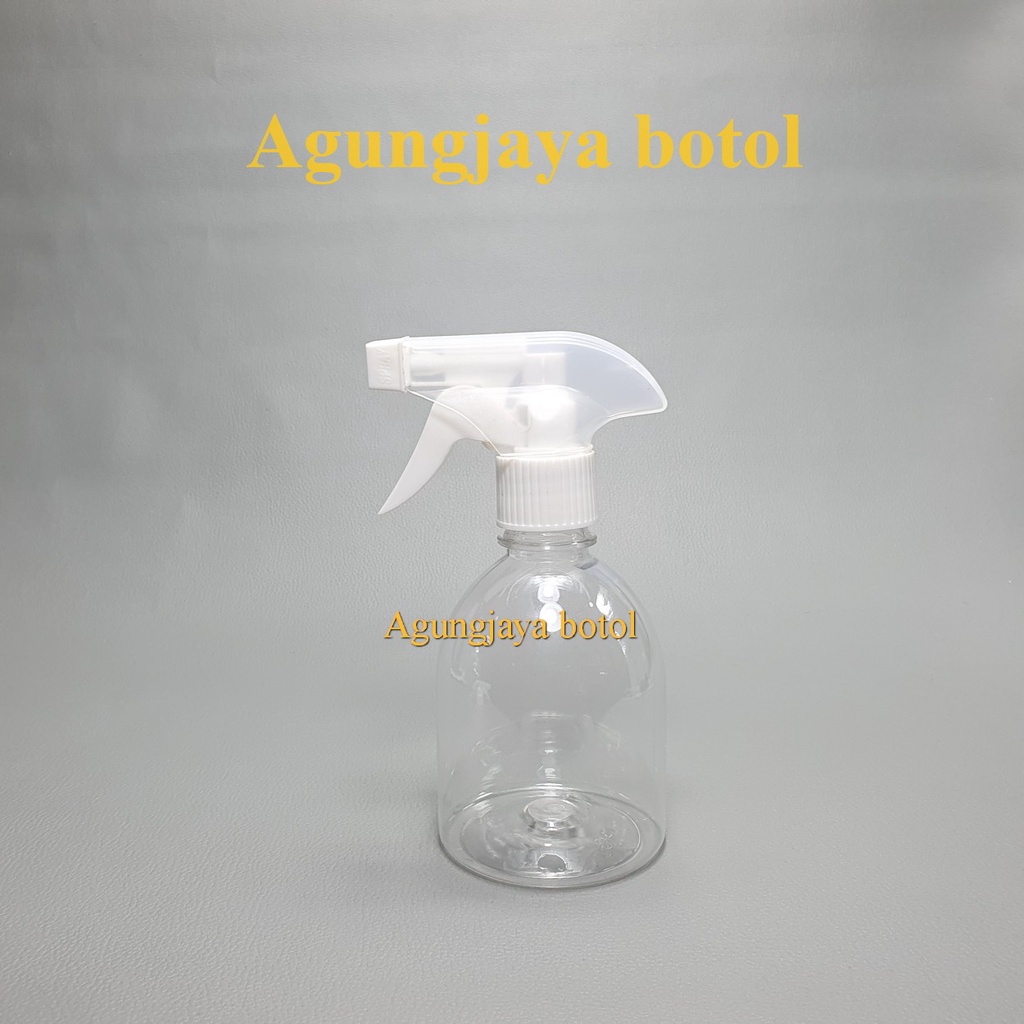 Jual Botol 300 ml Plastik Natural Tutup Trigger Sprayer / Botol Plastik ...