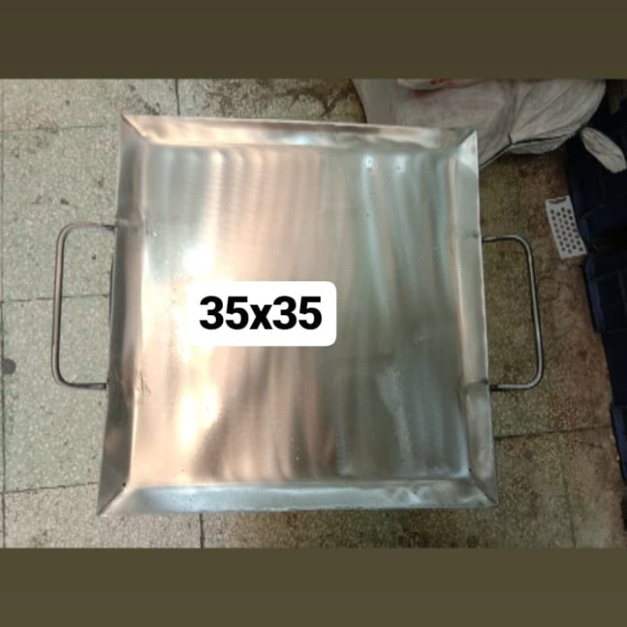 Jual Wajan plat persegi ukuran 35x35 roti bakar kebab sosis steak ...