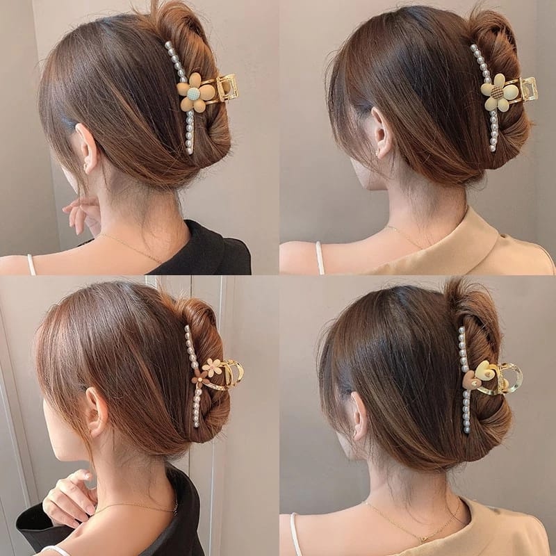 Jual HZ Jepit Rambut Wanita Jepitan Wanita Motif Bunga Mutiara Import ...