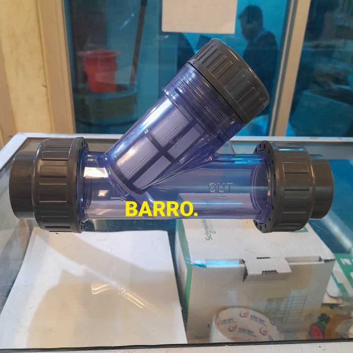 Jual Y Strainer PVC Transparan 1/2" Inch JIS 10K Socket DN 15 Bening ...