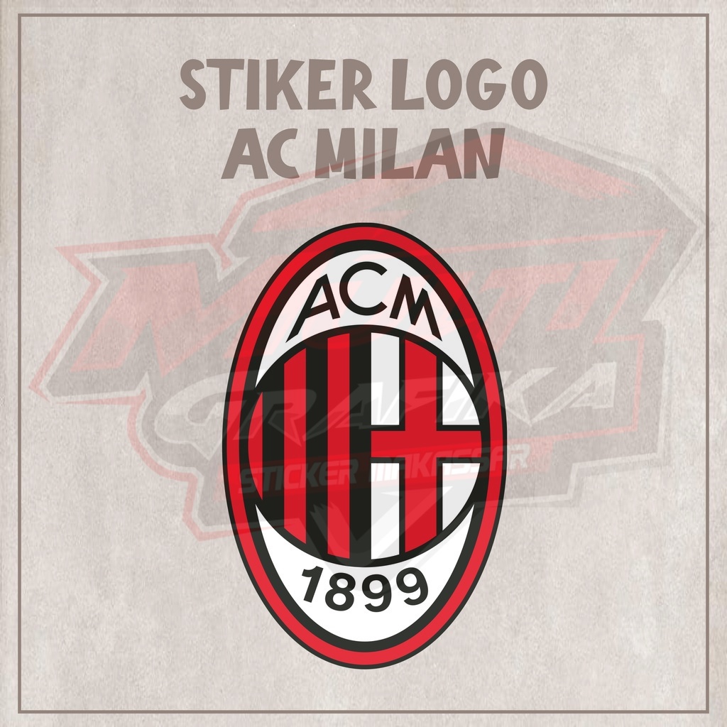 Jual Stiker Sticker Helm LOGO laptop Handphone Motor Mobil AC MILAN ...