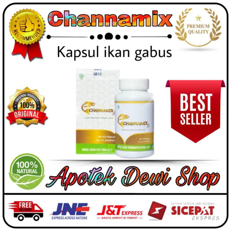 Jual Channamix asli original kapsul ikan gabus kutuk obat pengering dan ...