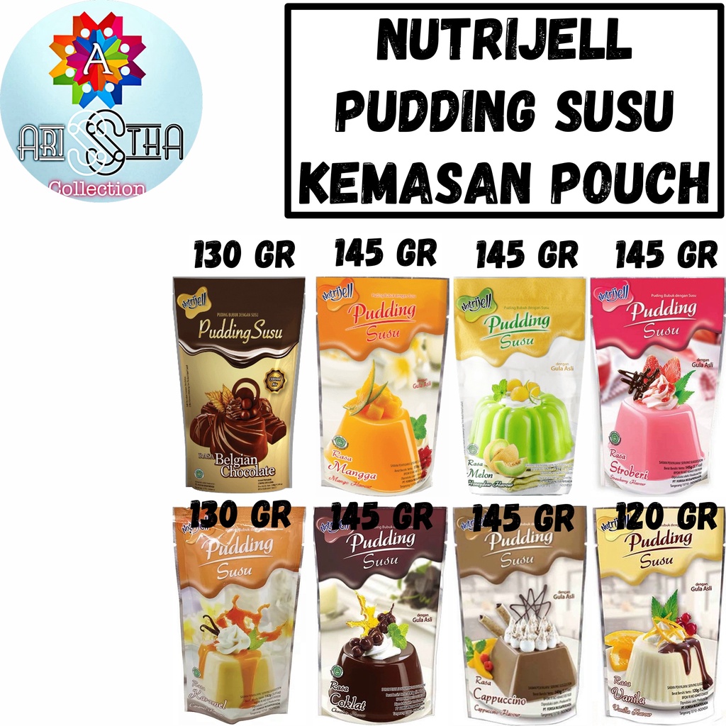 Jual Nutrijell Pudding Susu Kemasan Pouch 145 Gram | Shopee Indonesia