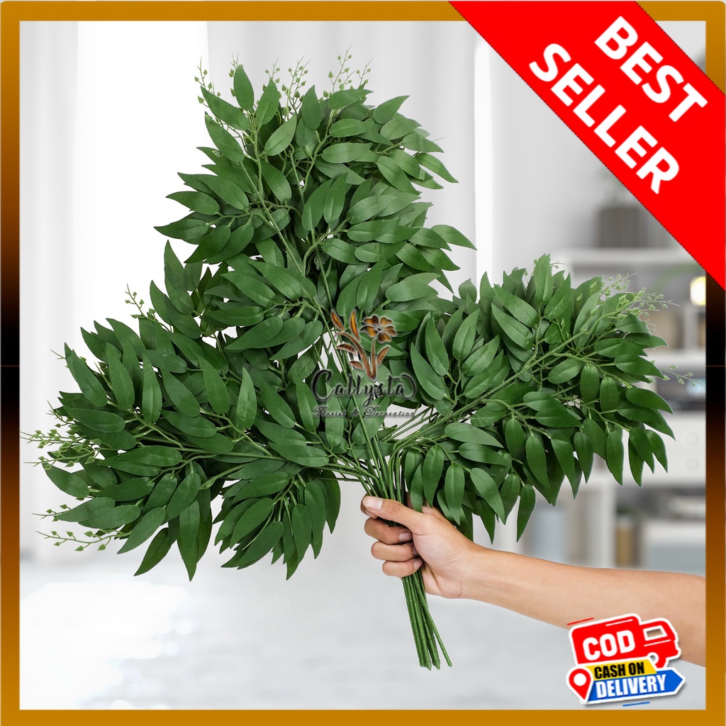 Jual DAUN WILLOW LUSINAN CABANG 3 DAUN ARTIFICIAL DEKORASI PERNIKAHAN ...