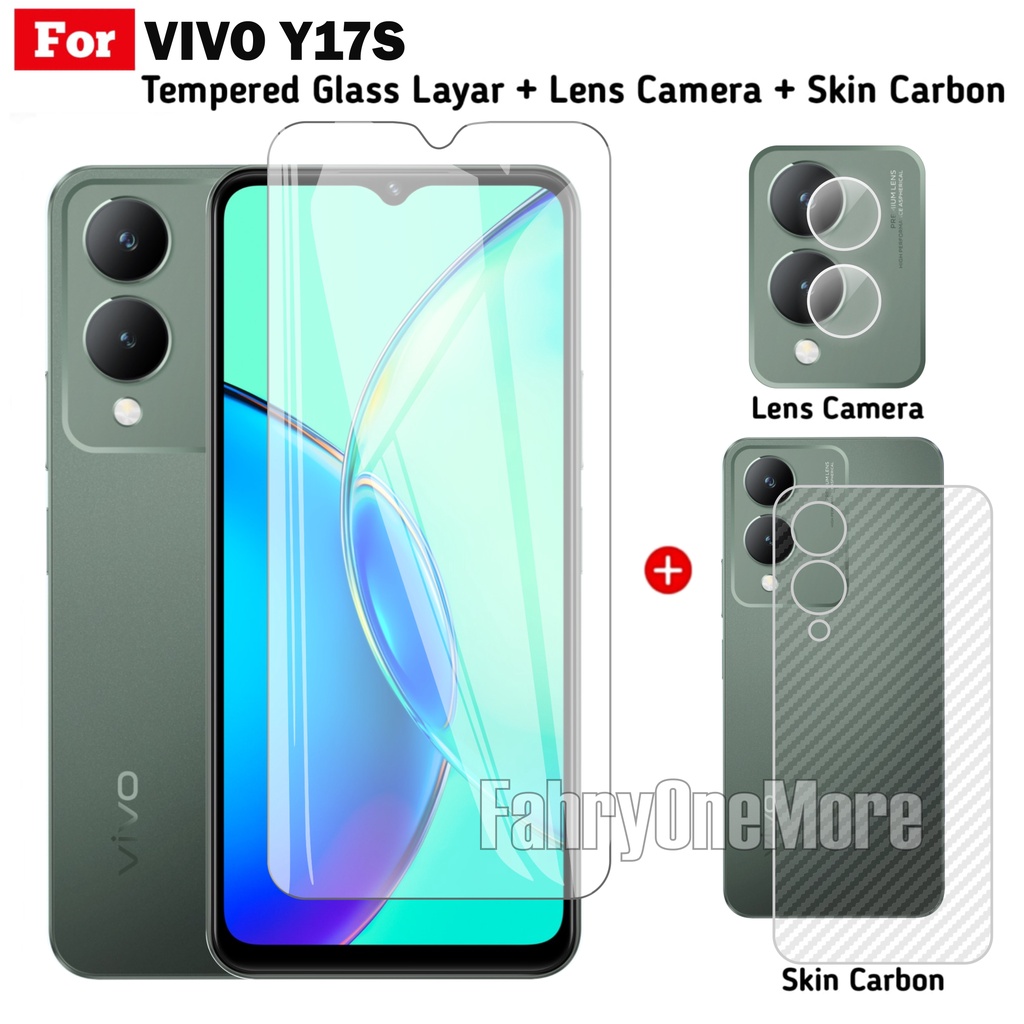 Jual PROMO 3in1 Tempered Glass Vivo Y17s Pelindung Layar Clear Free ...