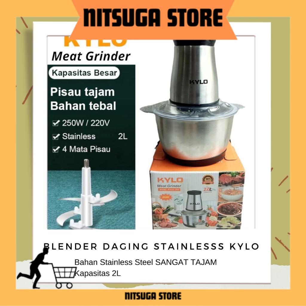 Jual Blender Penggiling Daging 2L Stainless Tahan Karat Listrik Meat ...