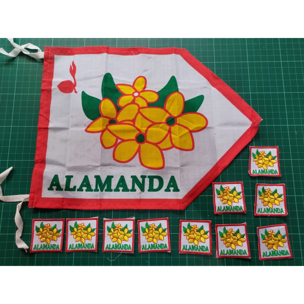 Jual TANDA REGU ALAMANDA MERAH SET BENDERA PENGGALANG PUTRI PRAMUKA ...