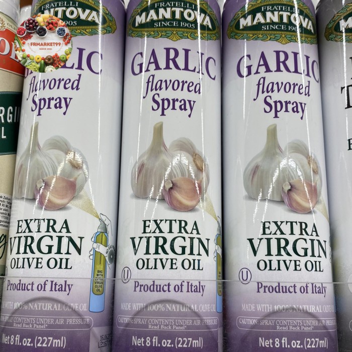 Jual Mantova Garlic Spray Extra Virgin Olive Oil Italy 227 ml | Shopee ...