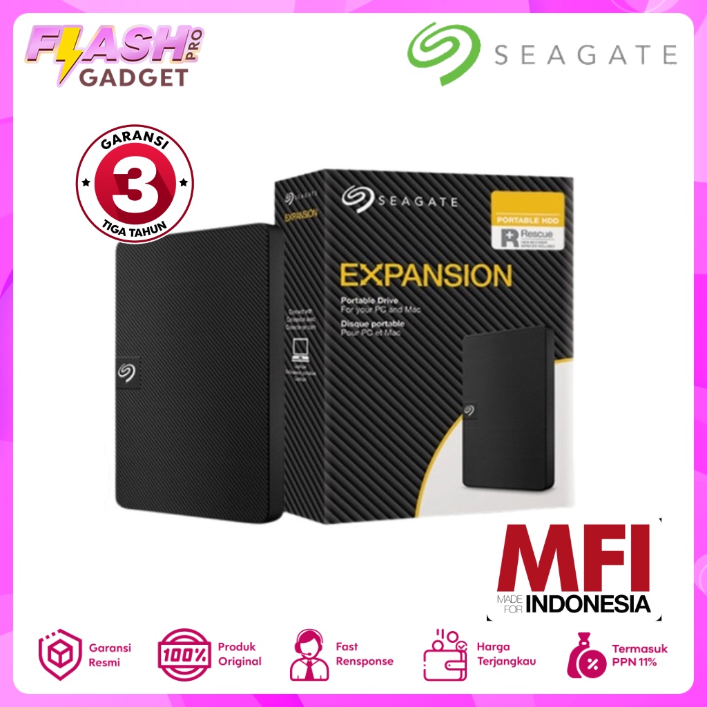 Jual Hardisk Eksternal 1TB Seagate Expansion - Garansi MFI 3 Tahun ...