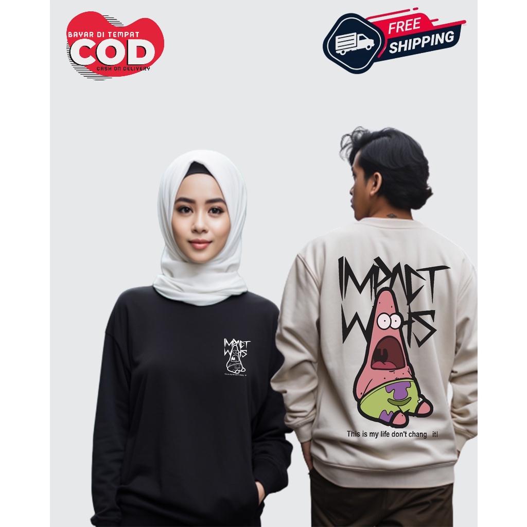 Jual PROMO COD SWEATER DISTRO MOTIF KEREN PATRICK STAR LUCU WORST ...