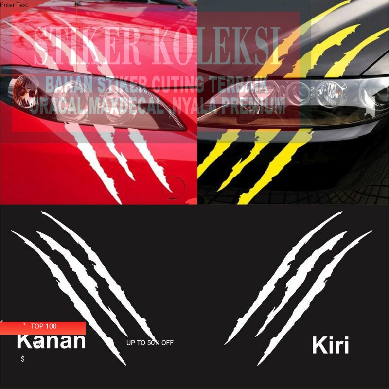 Jual STIKER MOBIL STICKER CUTTING CAKAR BUAT VARIASI LAMPU DEPAN MOBIL ...