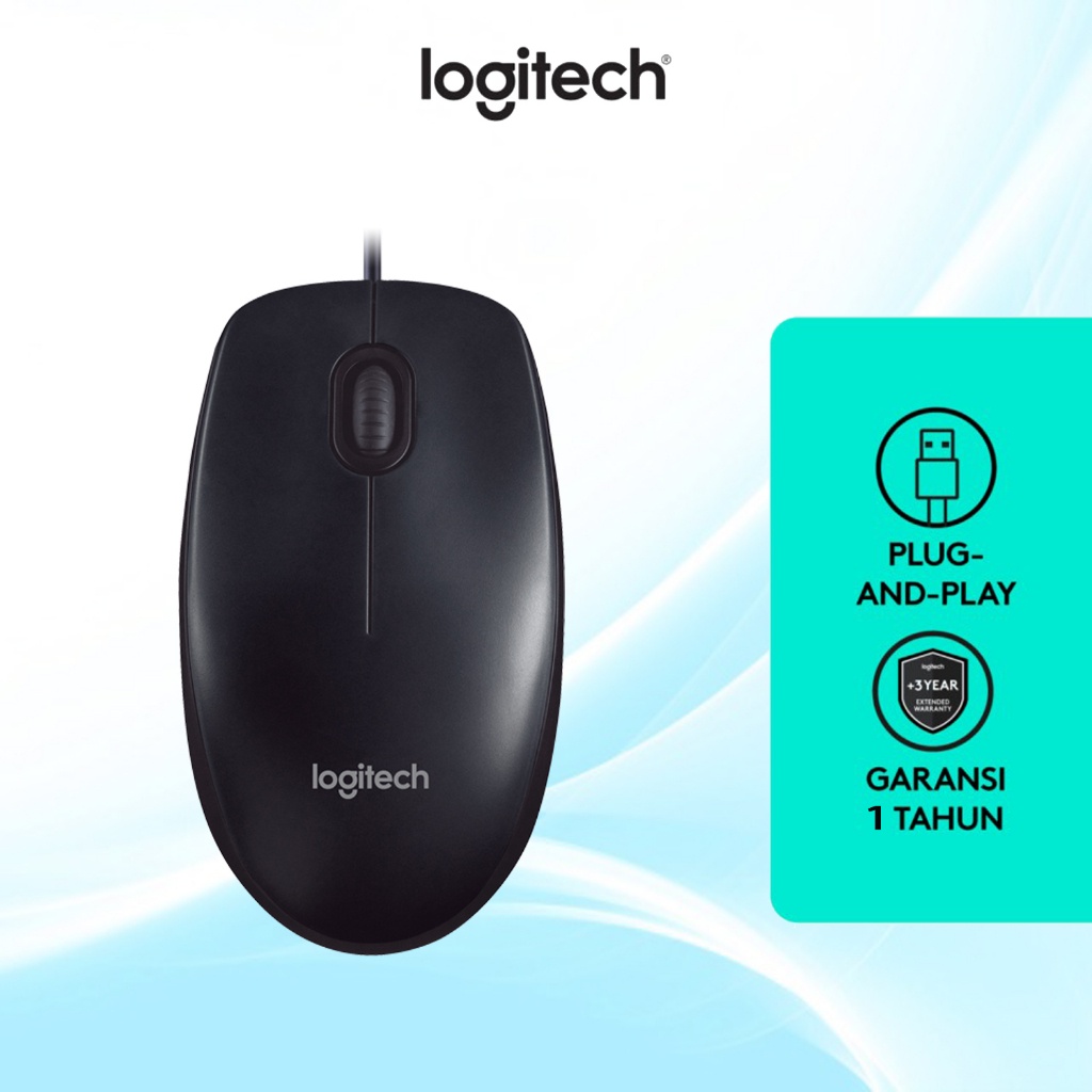 Jual Logitech M90 Mouse Kabel Wired USB Optical Sensor - Garansi 1 ...