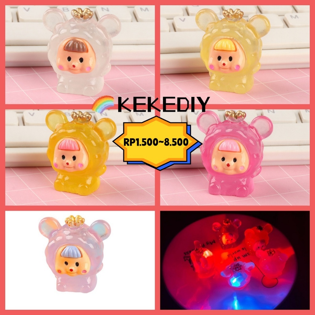 Jual YAYADIY2 1pcs clay resin karakter glow in the dark miniatur ...