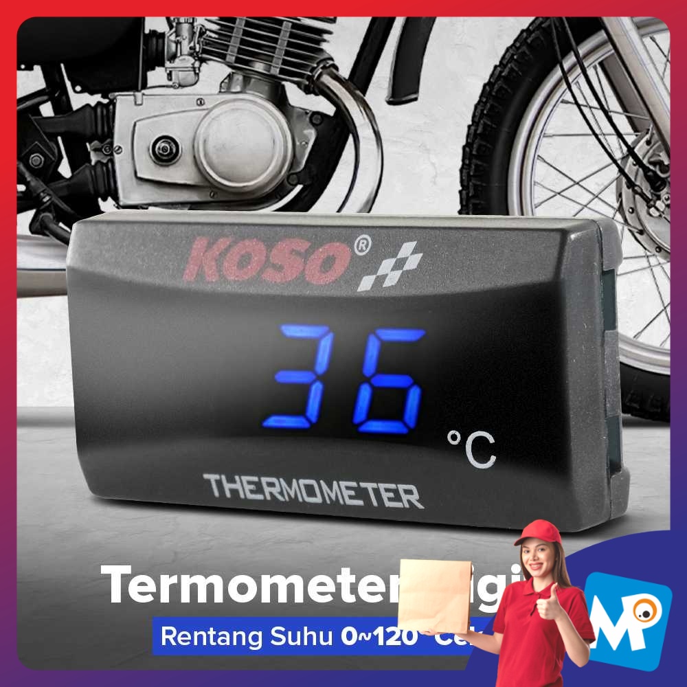 Jual KOSO Termometer Digital Pengukur Suhu Air Radiator Mesin Motor ...