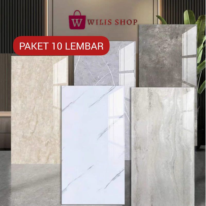 Jual UR74D (PAKET 10 LEMBAR ) Wallpaper dinding Vinyl Marble 30 x 60 cm 0,3cm / dinding vinyl ...