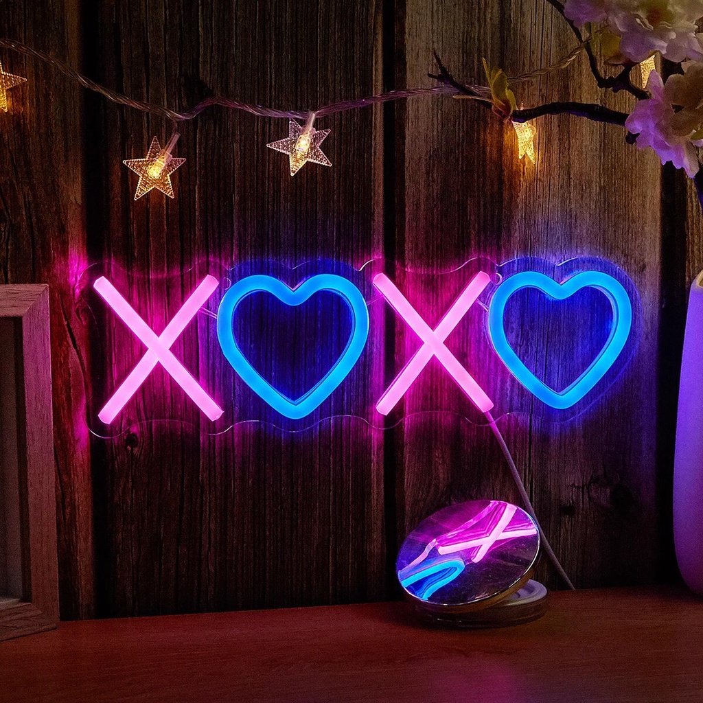 Jual Chi-buy XOXO LED Neon Sign USB Powered Neon Signs Night Light 3D ...