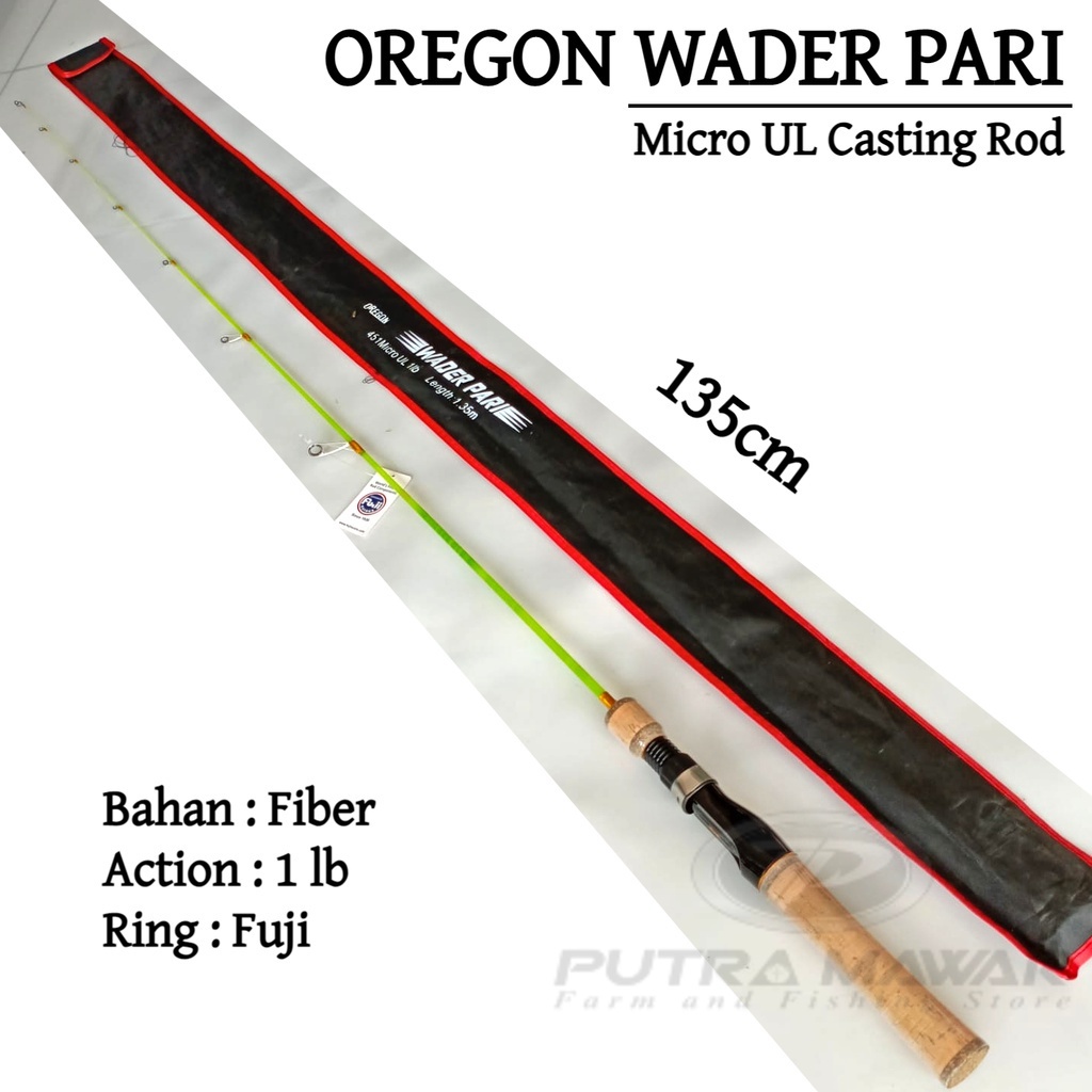 Jual Joran Micro Fishing Ul Oregon Wader Pari Panjang 135cm Bahan Fiber ...