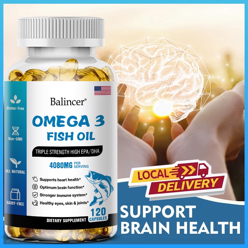 Jual Omega 3 Fish Oil Capsules are rich in DHA and EPA to support heart ...