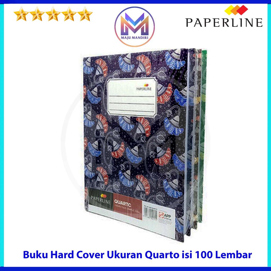 Jual Buku Hard Cover Paperline Quarto Isi 100 Lembar / Buku Kwarto ...