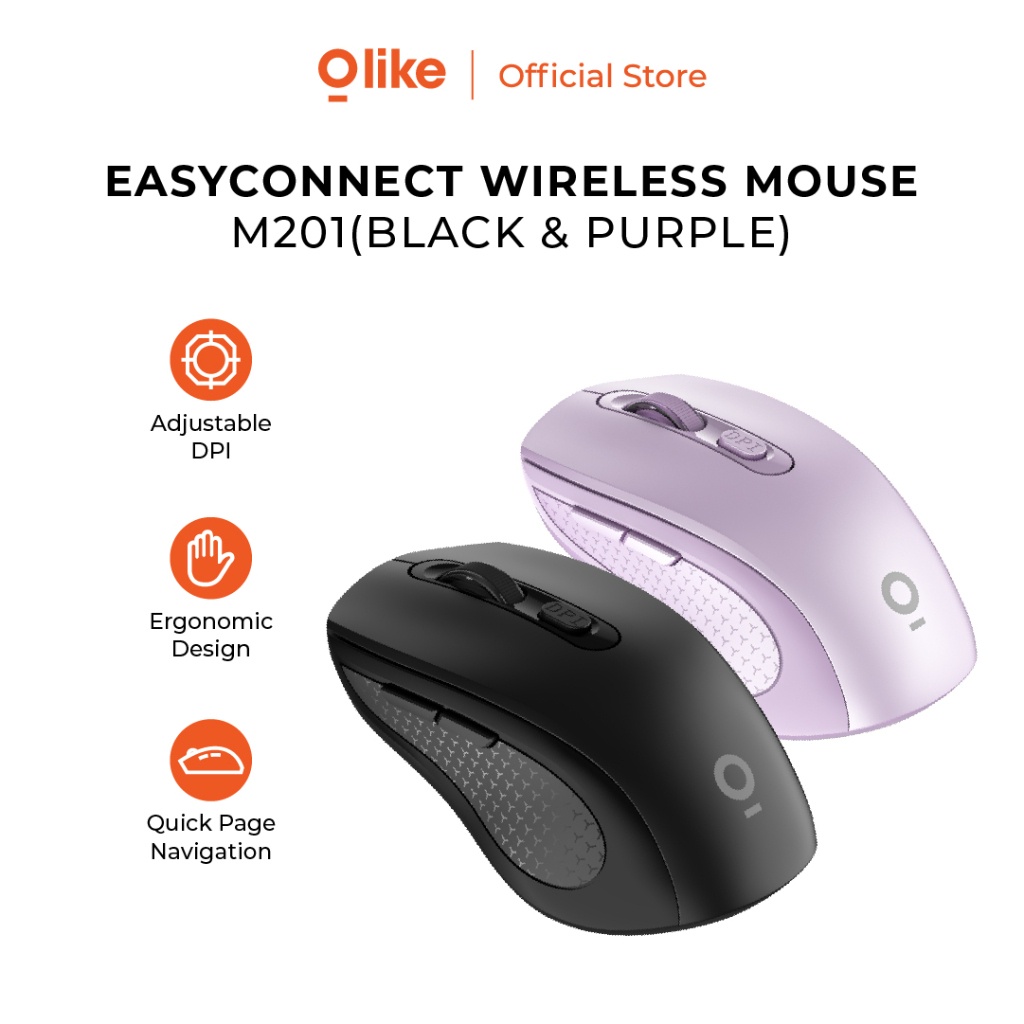 Jual [HWARTZ] MOUSE WIRELESS Olike M201 Easy Connect Adjustable DPI 2 ...