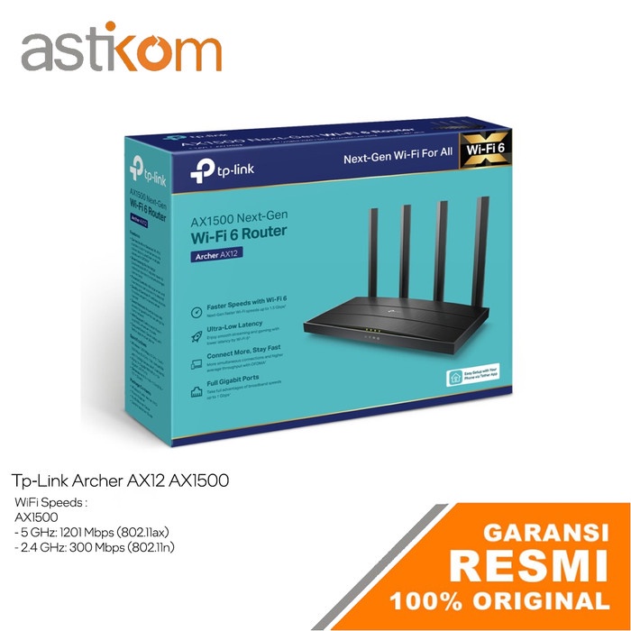 Jual TP-Link Archer AX12 AX1500 Next-Gen Wi-Fi 6 Router Dual Band TP ...