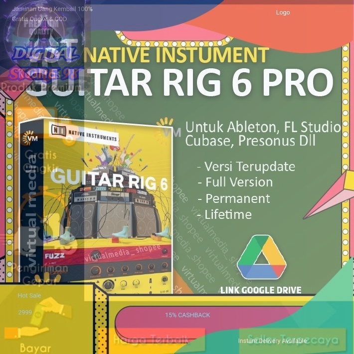Jual GUITAR RIG 6 PRO VST PLUGINS GITAR BASS AUDIO AMPLI EFEK DELAY DISTORTION REVERB NATIVE ...