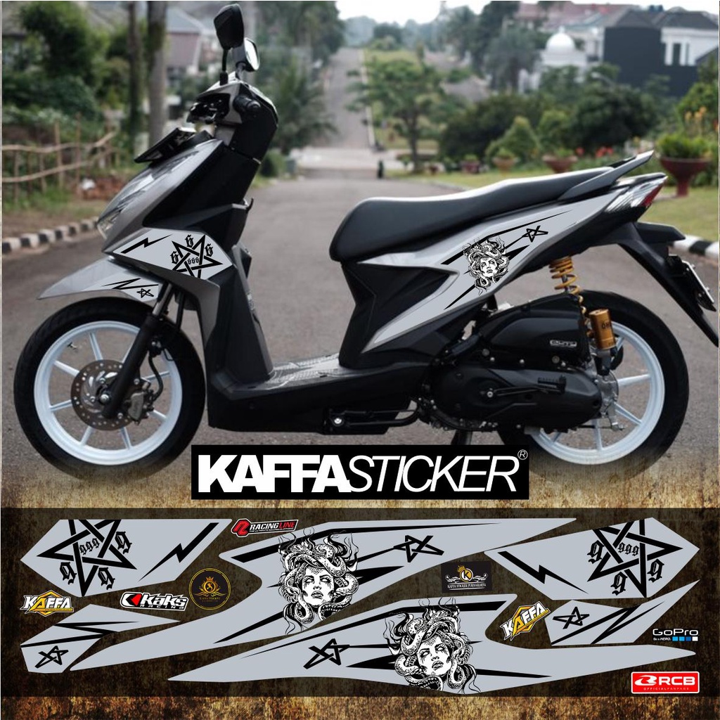 Jual Variasi motif Striping Variasi Beat Deluxe/Beat Street Sticker ...