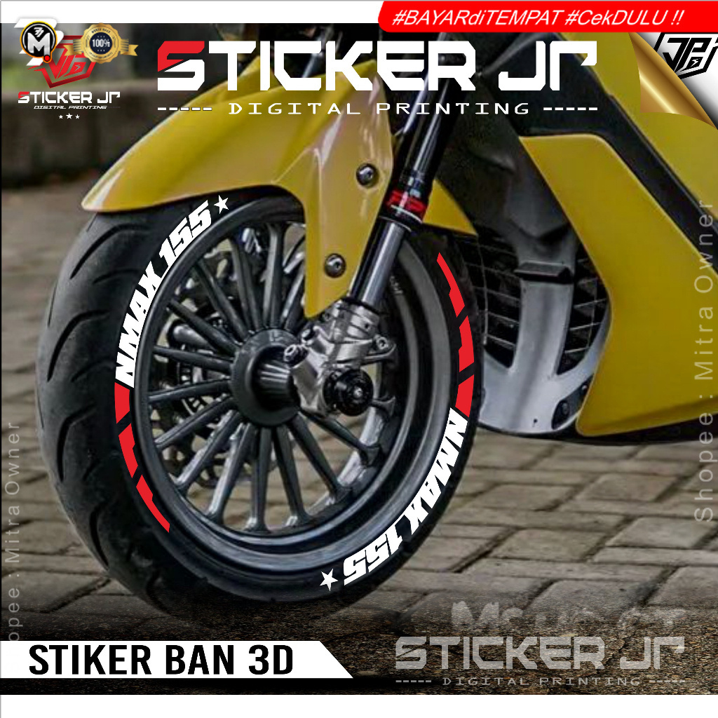 Jual Sticker Ban / Font Ban / Tire Bomb / 3D stiker ban NMAX 155 ...