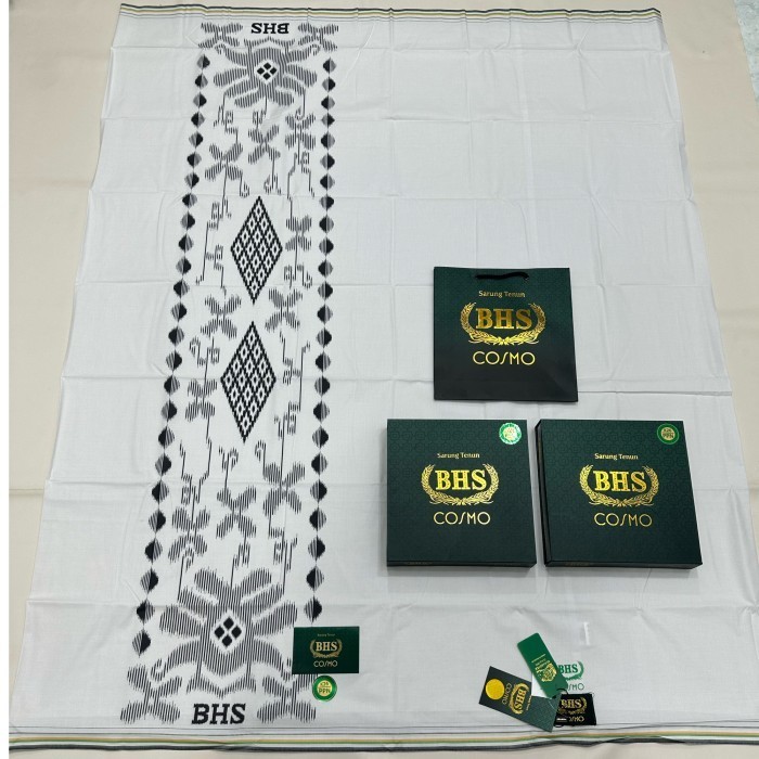Jual SARUNG BHS COSMO PUTIH POLOS ORIGINAL | Shopee Indonesia