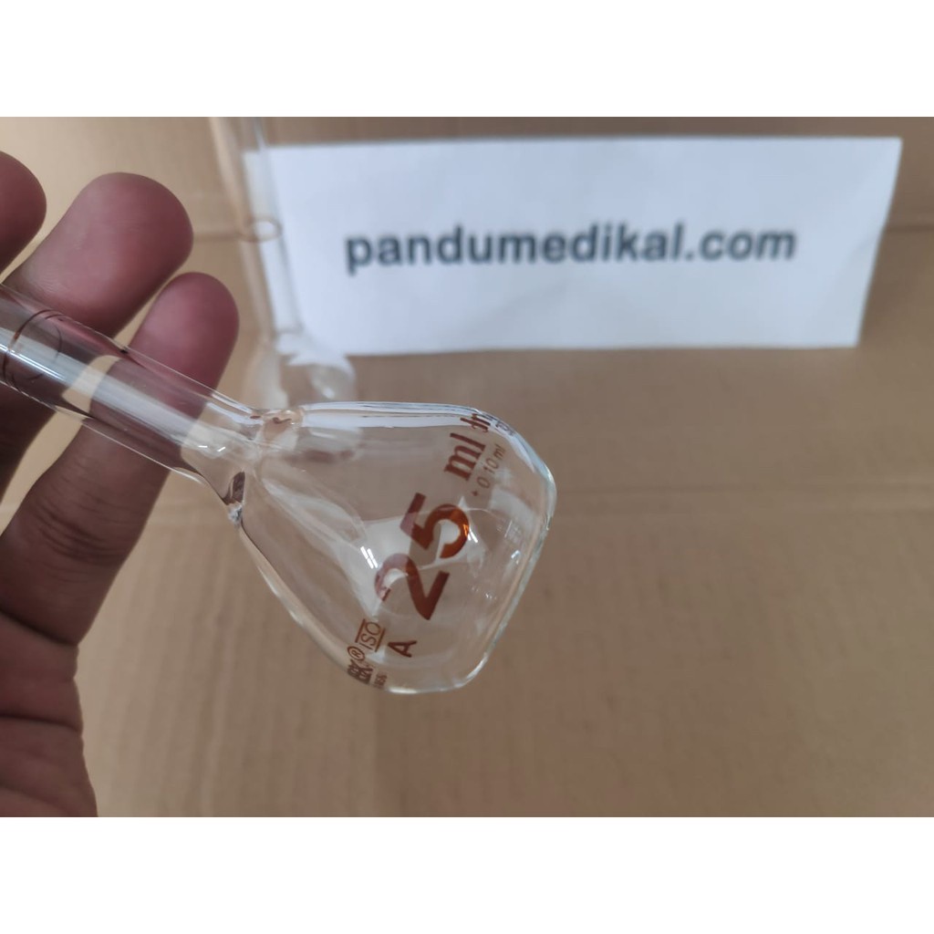 Jual Labu Ukur 25ml volumetric flask 25 ml pyrex grade | Shopee Indonesia
