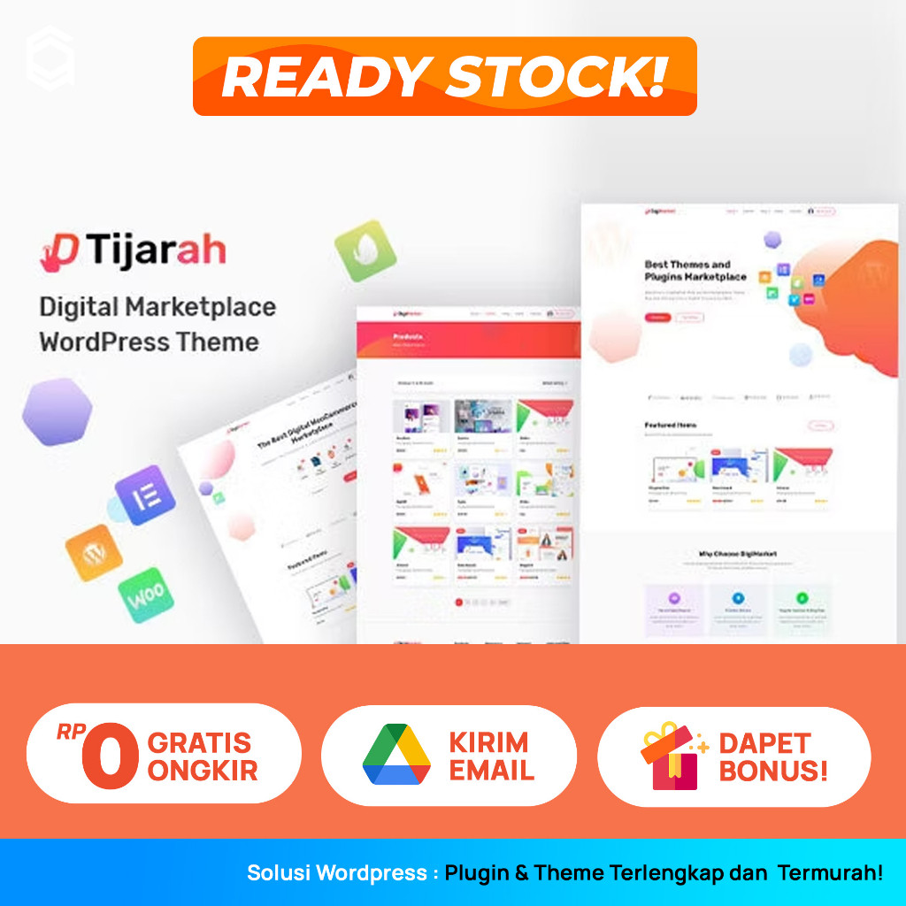 Jual Tijarah Theme Wordpress Digital Marketplace WooCommerce Lifetime ...