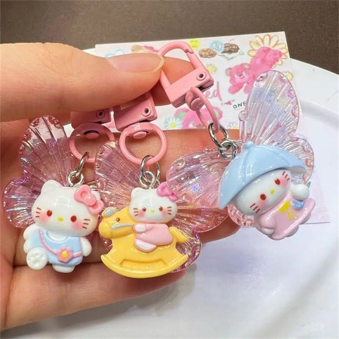 Jual Gantungan Kunci HELLO KITTY BUTTERFLY CHARM Edition Keychain Lucu ...