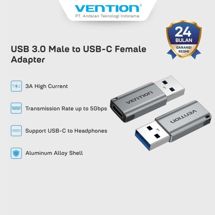 Jual Vention Adapter USB 3.0 to Type C Female - CDP | Shopee Indonesia