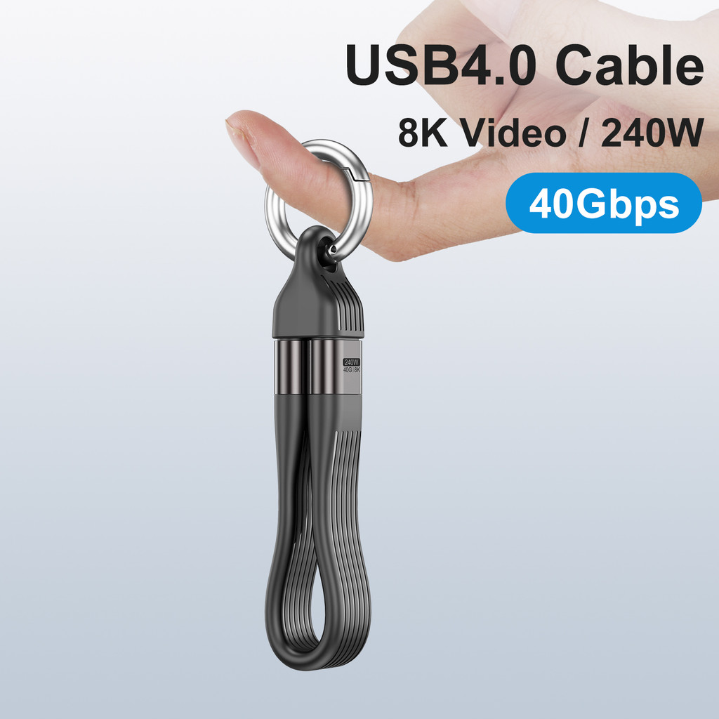 Jual Keychain USB4 40Gbps FPC PD 240W 5A USB C to Type C Data Cable 8K@60Hz Thunderbolt 4 for ...